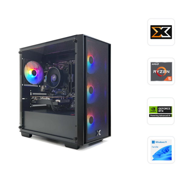 PC Gamer START - AMD Ryzen 5 5500 - NVIDIA GeForce RTX 4060 8 Go - LCDI ...
