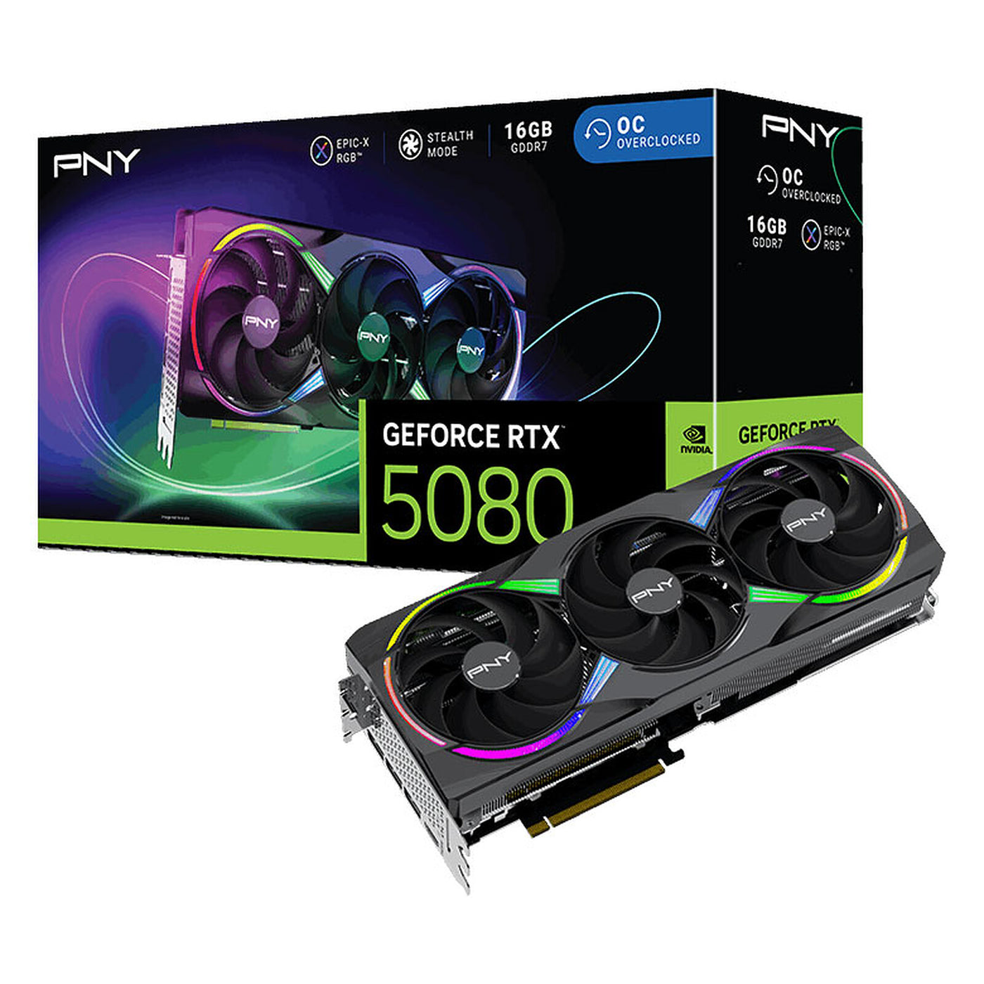 PNY GeForce RTX 5080 16GB ARGB Overclockée Triple Ventilateur – LCDI Gaming